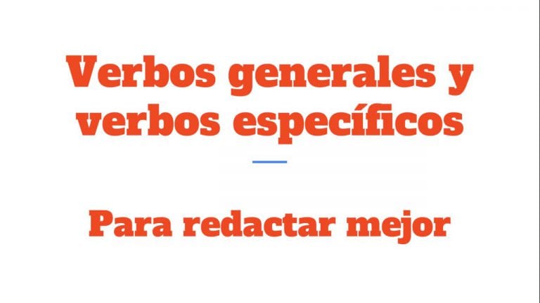Listado de verbos generales y específicos para construir objetivos