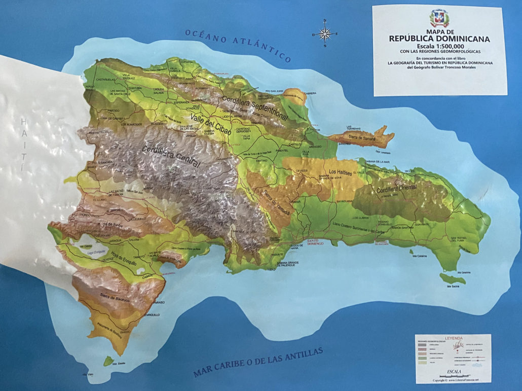 Mapa geomorfológico de la República Dominicana